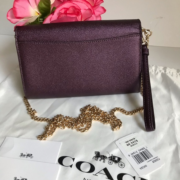 Coach | Bags | Coach Crossbody Chain Color Raspberry Convertible | Poshmark